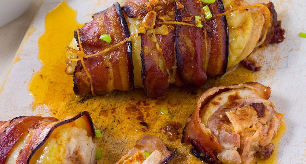 Coxa de frango recheada